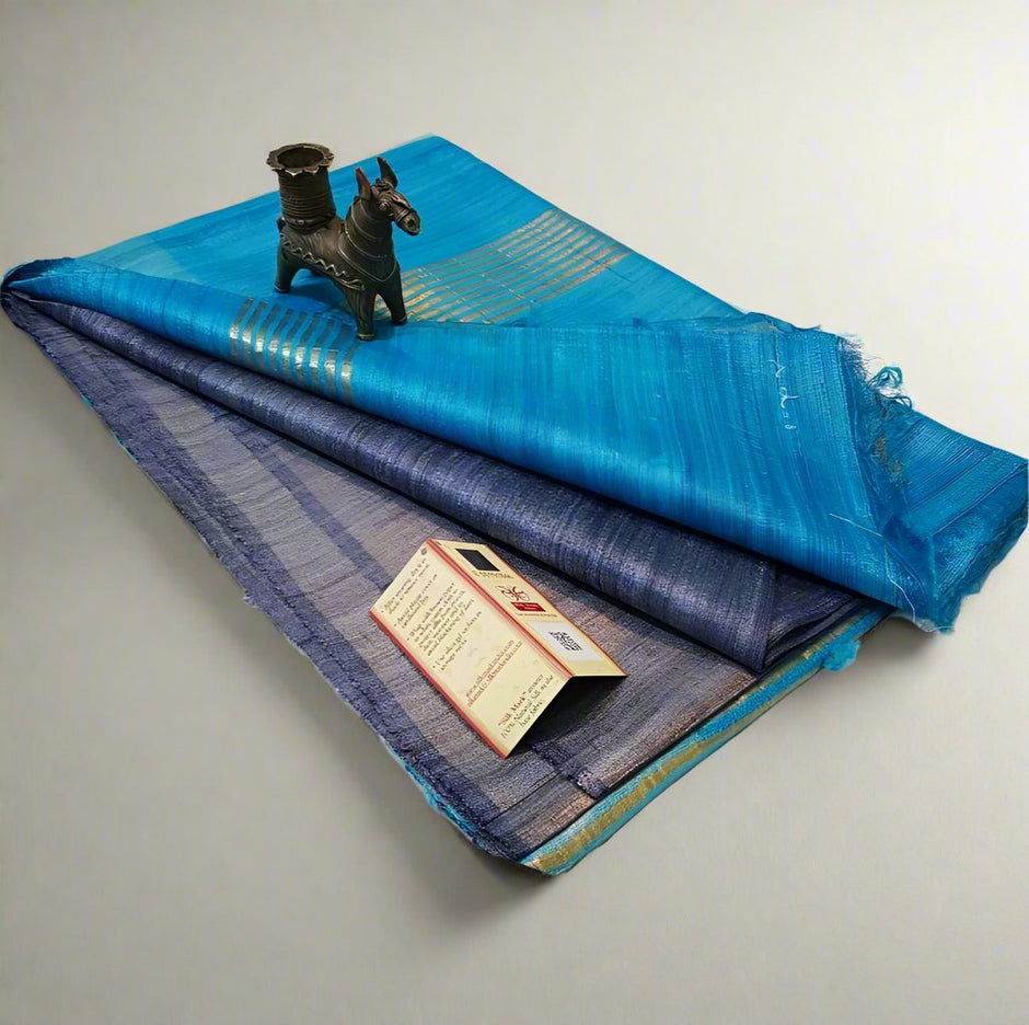 Tussar Ghicha Pure Silk Sarees || Peepal Clothing